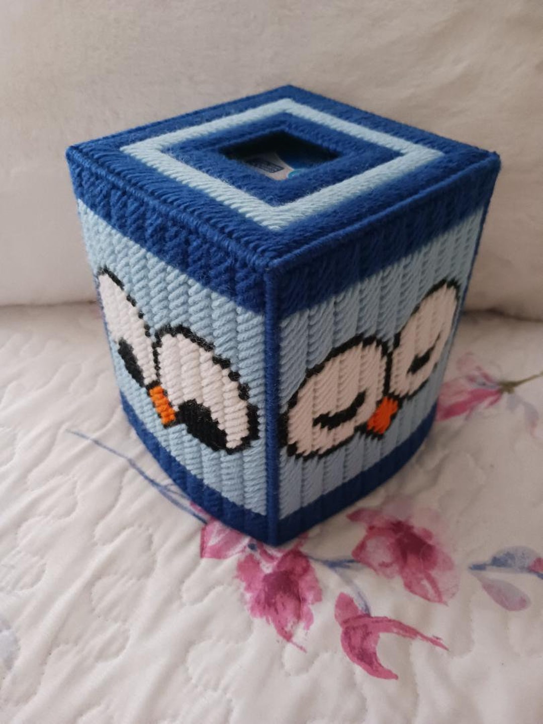 Owl Eyes in Blue Tissue Box Cover - Etsy