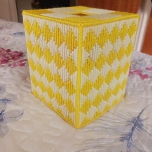 Diamond Simple Yellow Tissue Box Cover - Etsy
