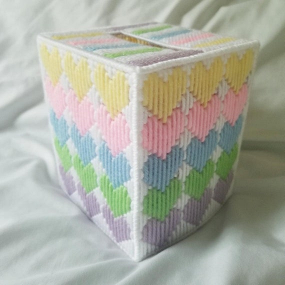 Hearts Pastel Tissue Cover - Etsy