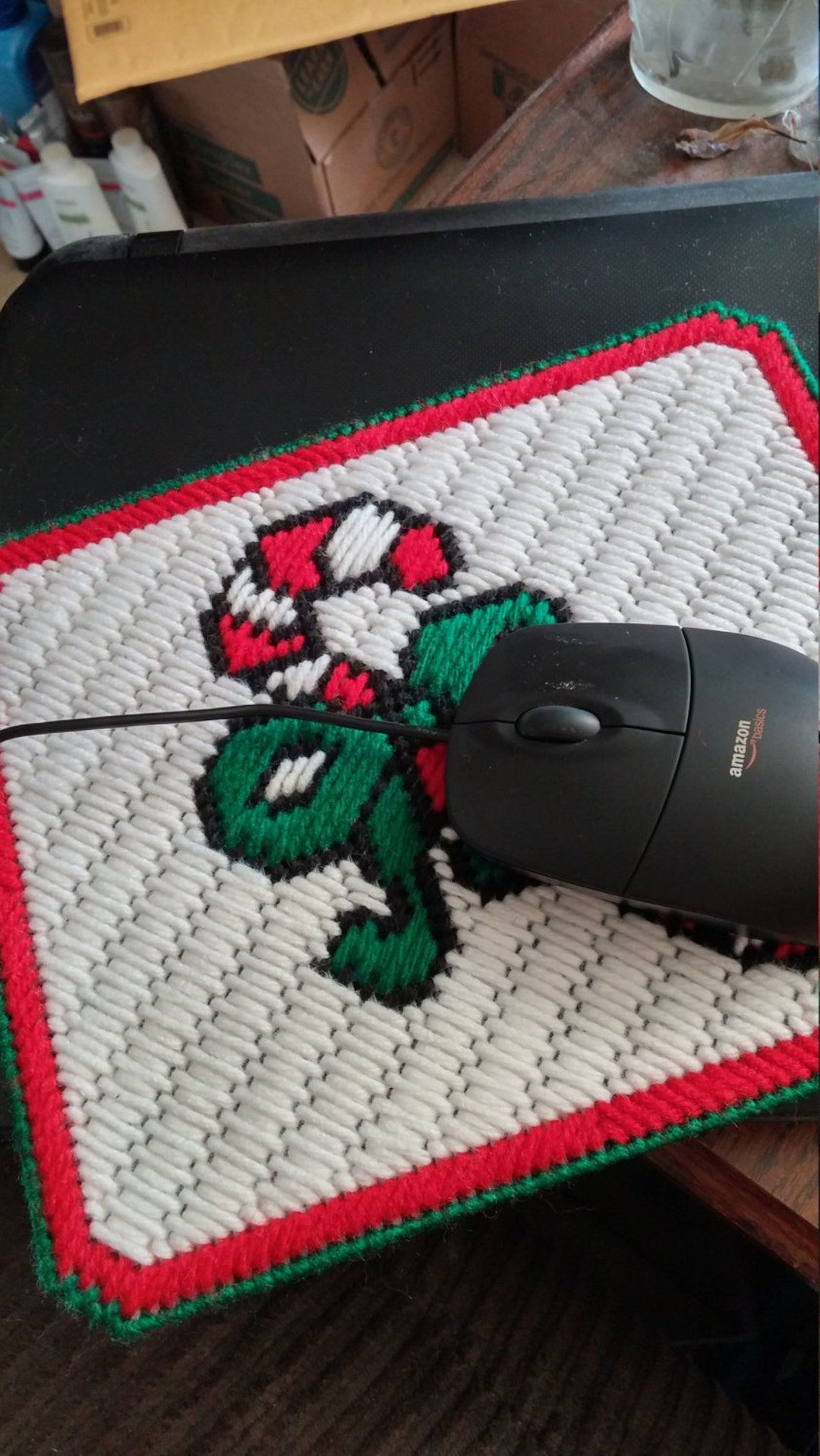 Candy Cane With a Bow Mouse Pad - Etsy