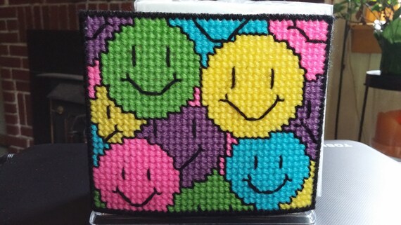Happy Face Bright Napkin Holder Cover | Etsy