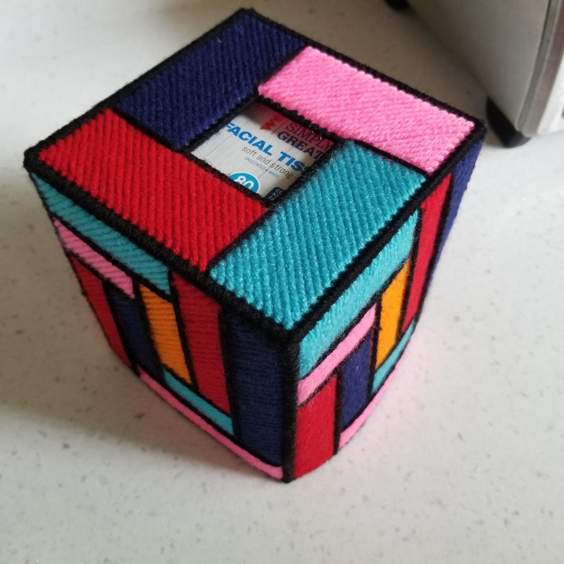 Stained Glass Tissue Box Cover - Etsy