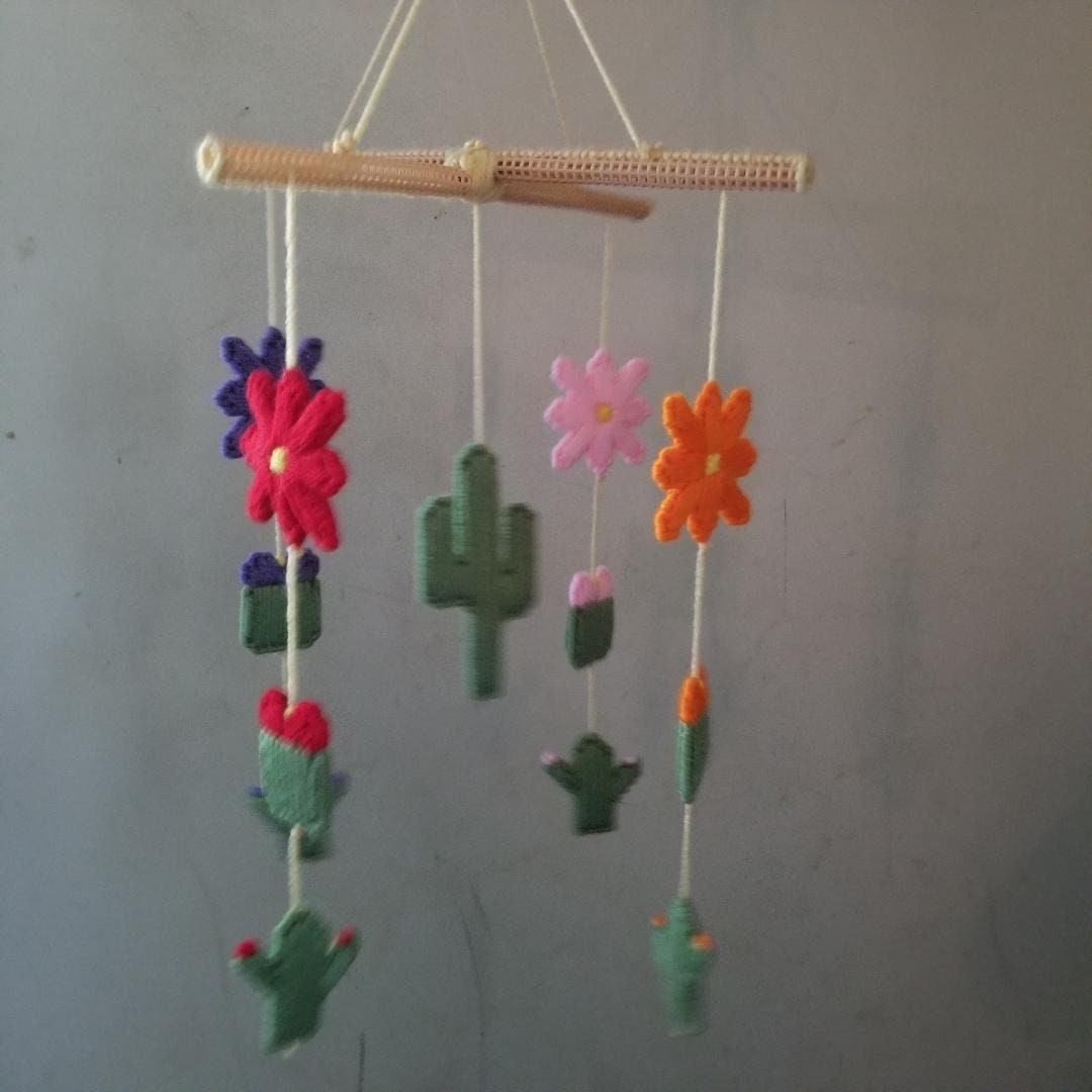 Cactus With Cactus Flowers Mobile - Etsy