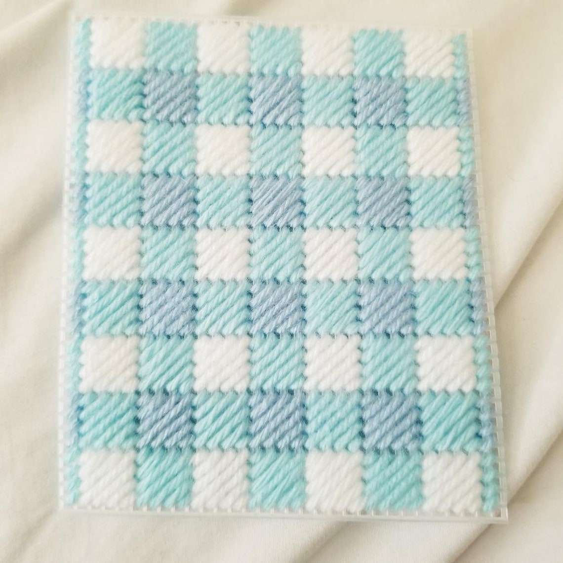 Pastel Blue Checkered Tissue Box Cover - Etsy