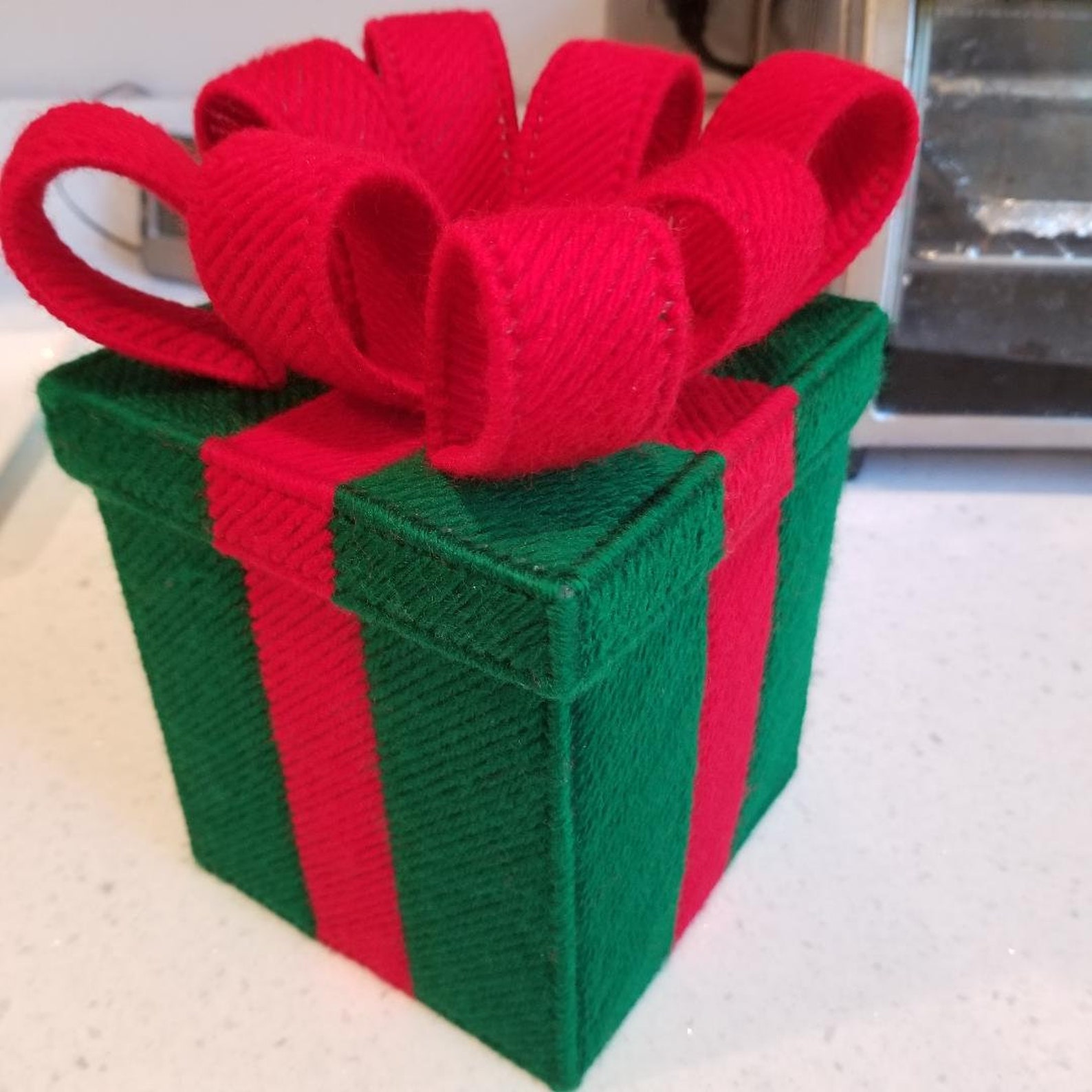Surprise Green With Red ribbon Gift Tissue Box - Etsy