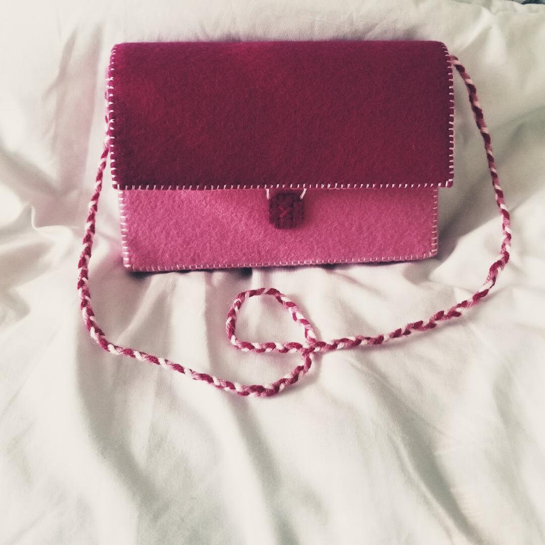 Felt Purse, Shades of Pink - Etsy