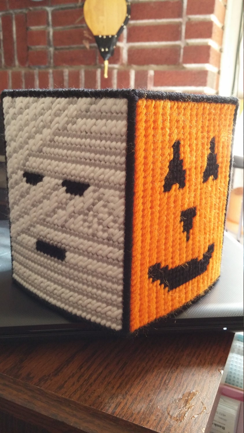 Halloween Faces Tissue Box Cover - Etsy UK