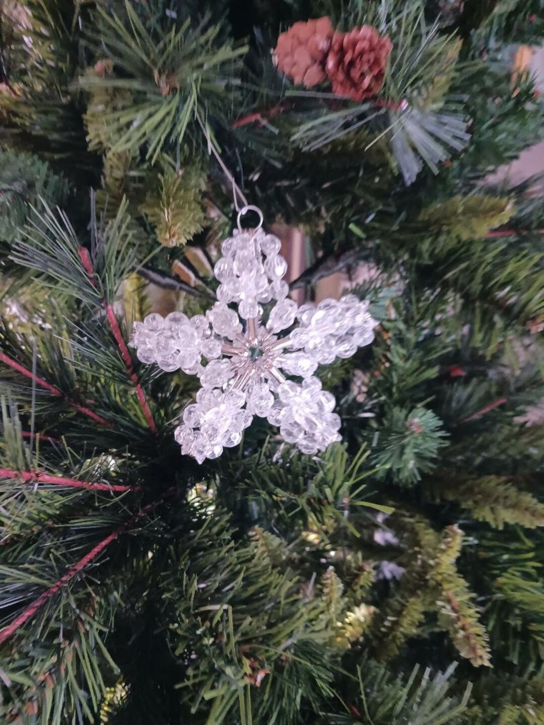 Beaded Safety Pin Star in Clear - Etsy