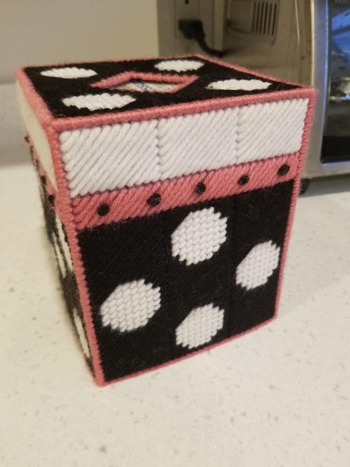Black and White Polka Dot Tissue Box Cover | Etsy