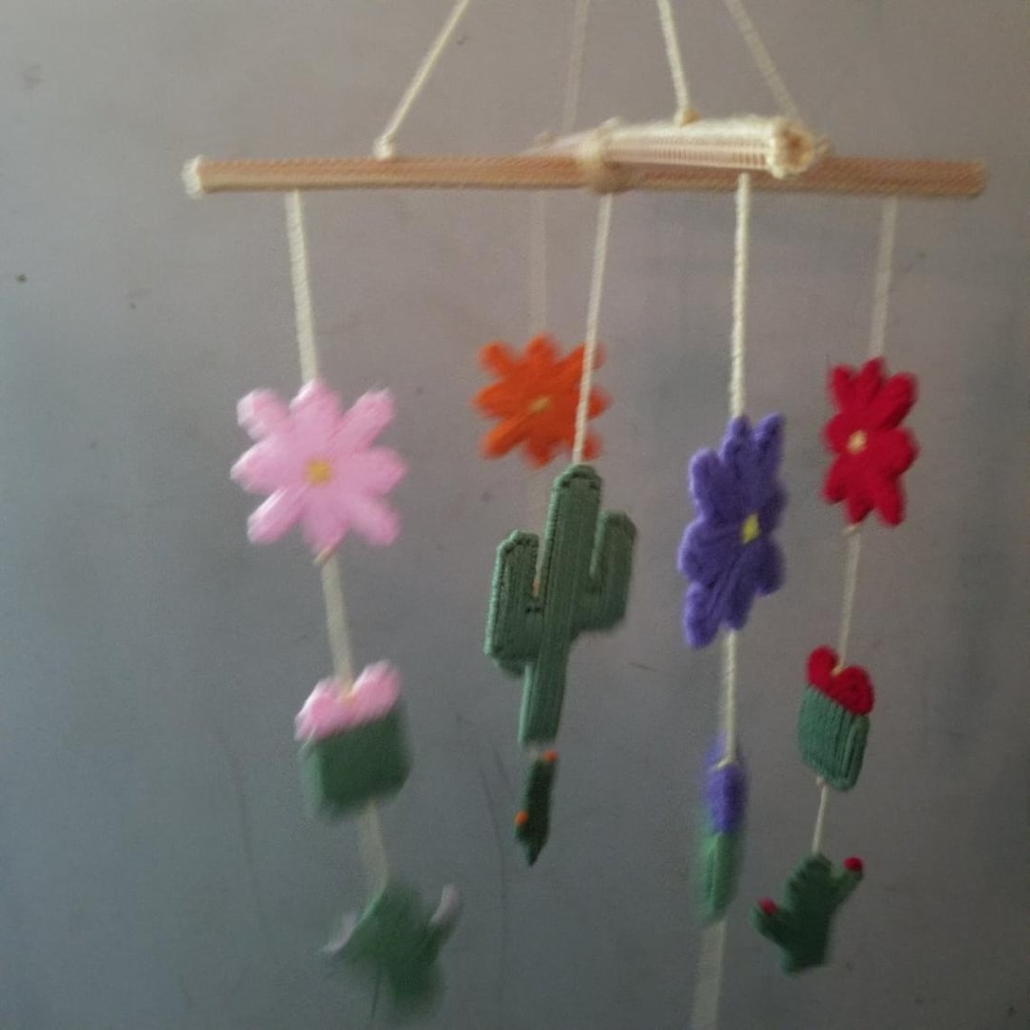 Cactus With Cactus Flowers Mobile - Etsy