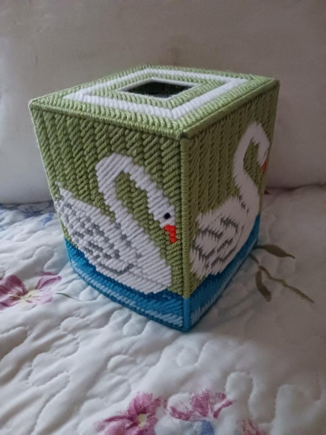 Swan Tissue Box Cover - Etsy