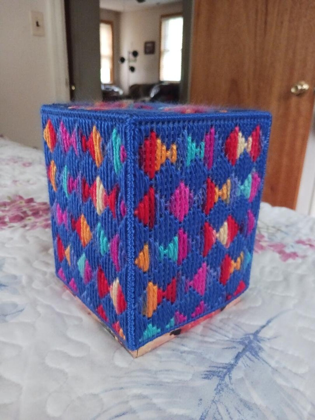 Diamond Simple Blue and "party" Tissue Box Cover - Etsy
