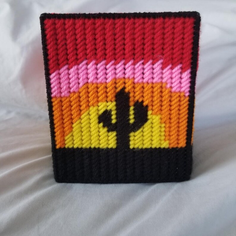 Cactus Sunset Tissue Box Cover | Etsy