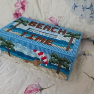 Beach Time Large Tissue Box Cover - Etsy