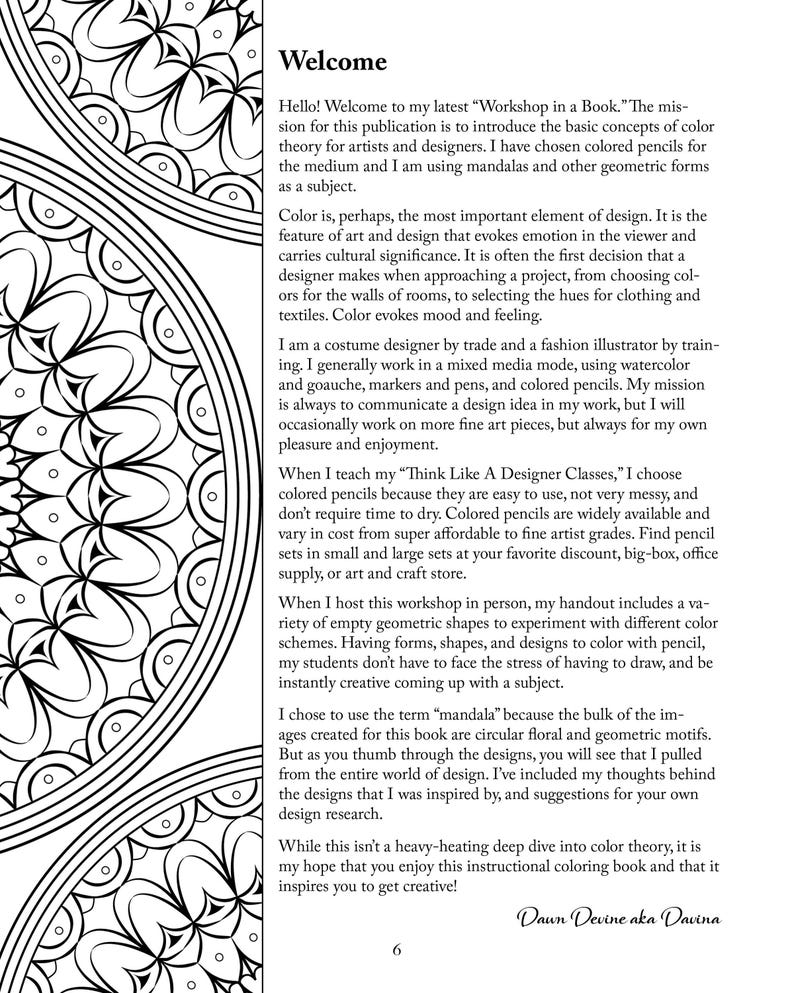 PRINTABLE: Color Theory With Pencils & Mandalas by Dawn Devine - A ...