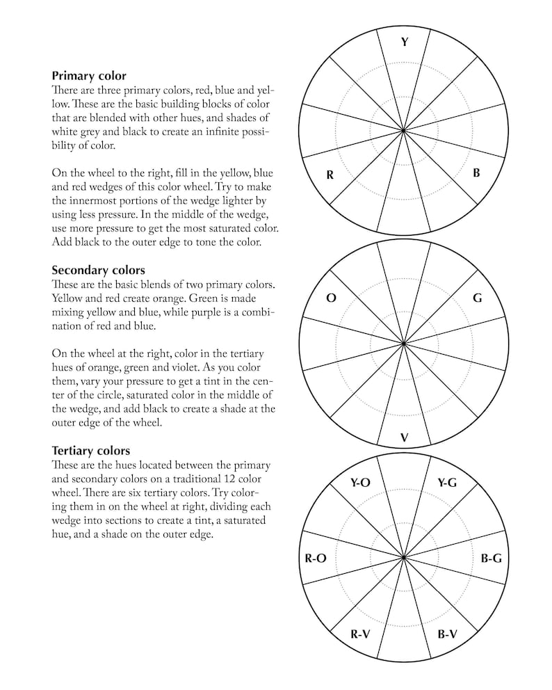 PRINTABLE: Color Theory With Pencils & Mandalas by Dawn Devine A Color ...