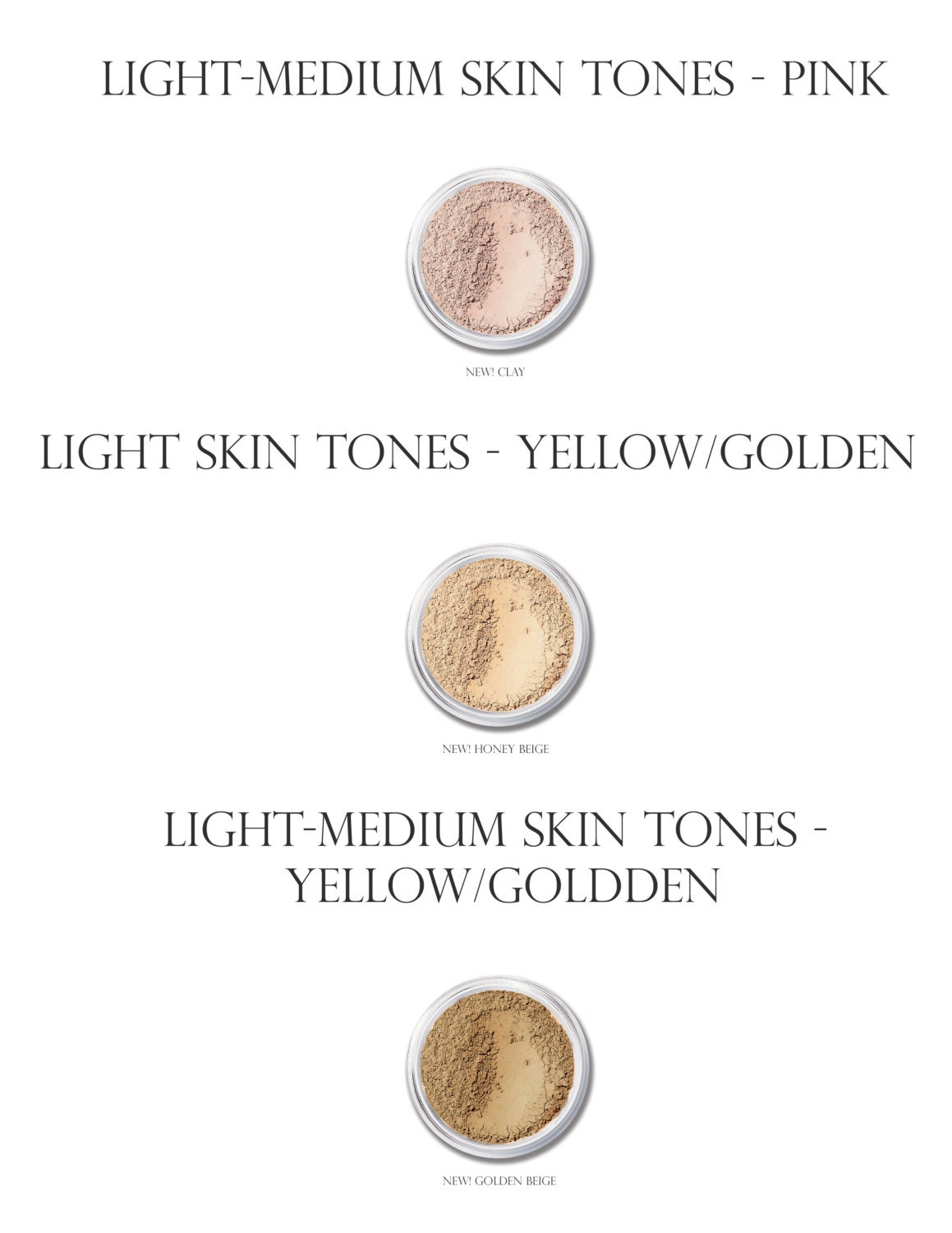 Mineral Makeup Foundation Two huge Sample Sizes Organic | Etsy