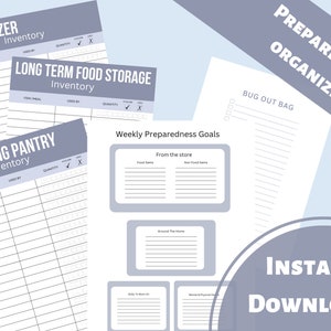 Printable Preparedness Organizer Printable Prepper Pantry Inventory ...