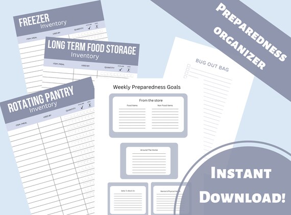 Printable Preparedness Organizer Printable Prepper Pantry - Etsy