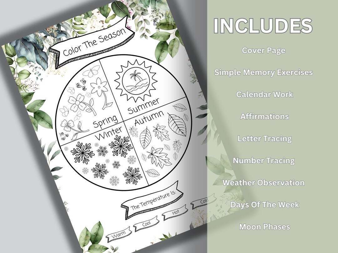 Dark Floral Morning Menu for Pre-k Kindergarten and 1st Grade ...