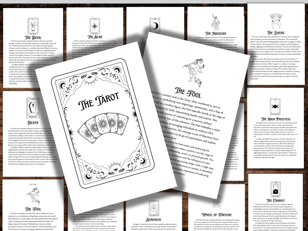 The Tarot Printable, Basic Tarot Readings for Beginners PDF, Tarot ...