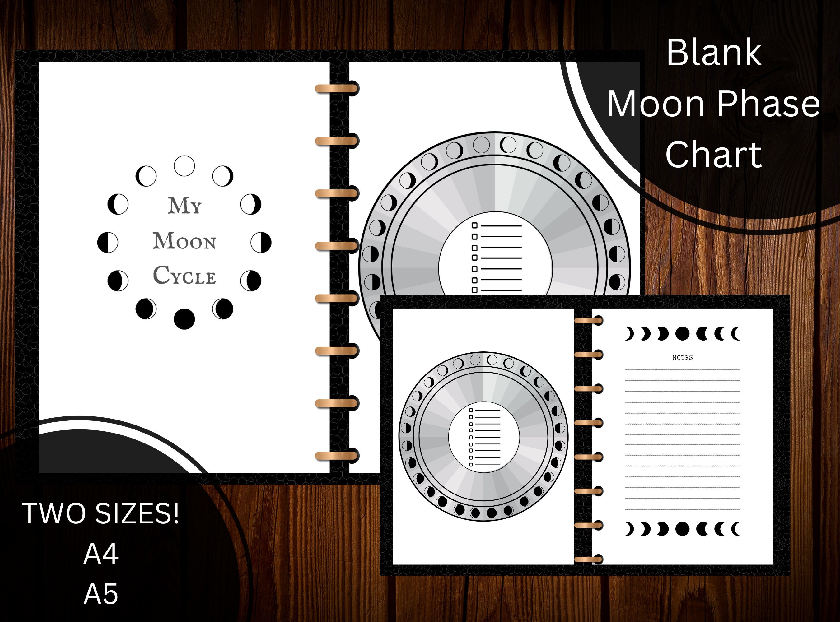 Blank Lunar Calendar Moon Phase Calendar 12 Cute & Free Printable