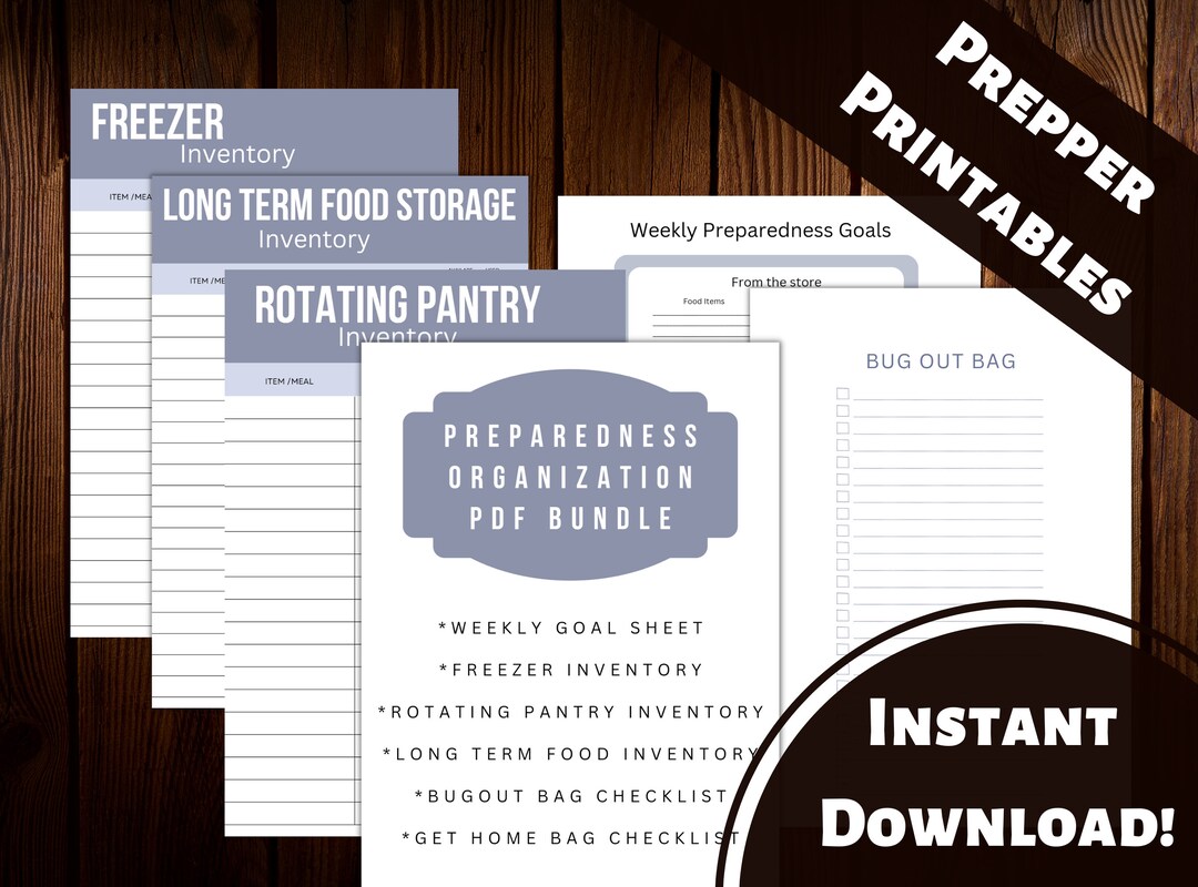 Printable Preparedness Organizer Printable Prepper Pantry Inventory ...