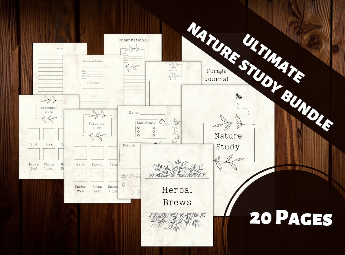 Ultimate Nature Journal Printable Bundle Nature Study PDF Instant ...