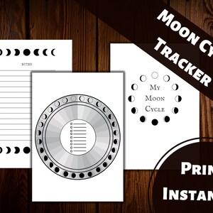 My Moon Cycle Moon Mood Tracker Printable Lunar Cycle Printable ...