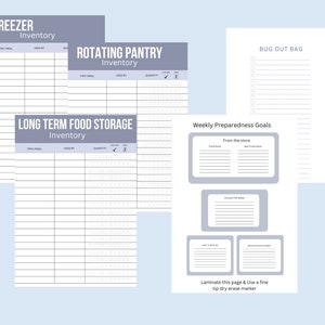 Printable Preparedness Organizer Printable Prepper Pantry Inventory ...