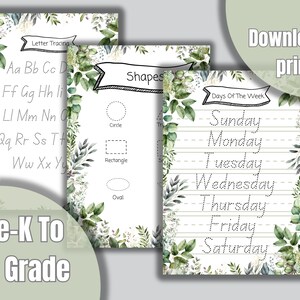 Dark Floral Morning Menu for Pre-k Kindergarten and 1st Grade ...