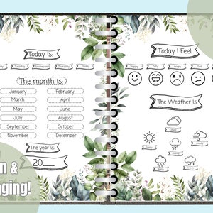 Dark Floral Morning Menu for Pre-k Kindergarten and 1st Grade ...