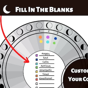 My Moon Cycle Moon Mood Tracker Printable Lunar Cycle Printable ...