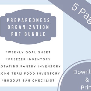 Printable Preparedness Organizer Printable Prepper Pantry Inventory ...