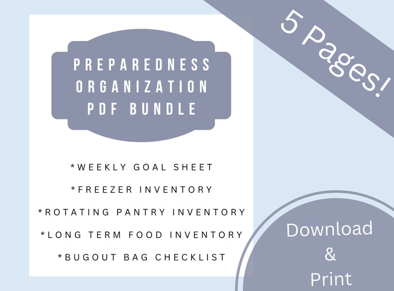 Printable Preparedness Organizer Printable Prepper Pantry Inventory ...