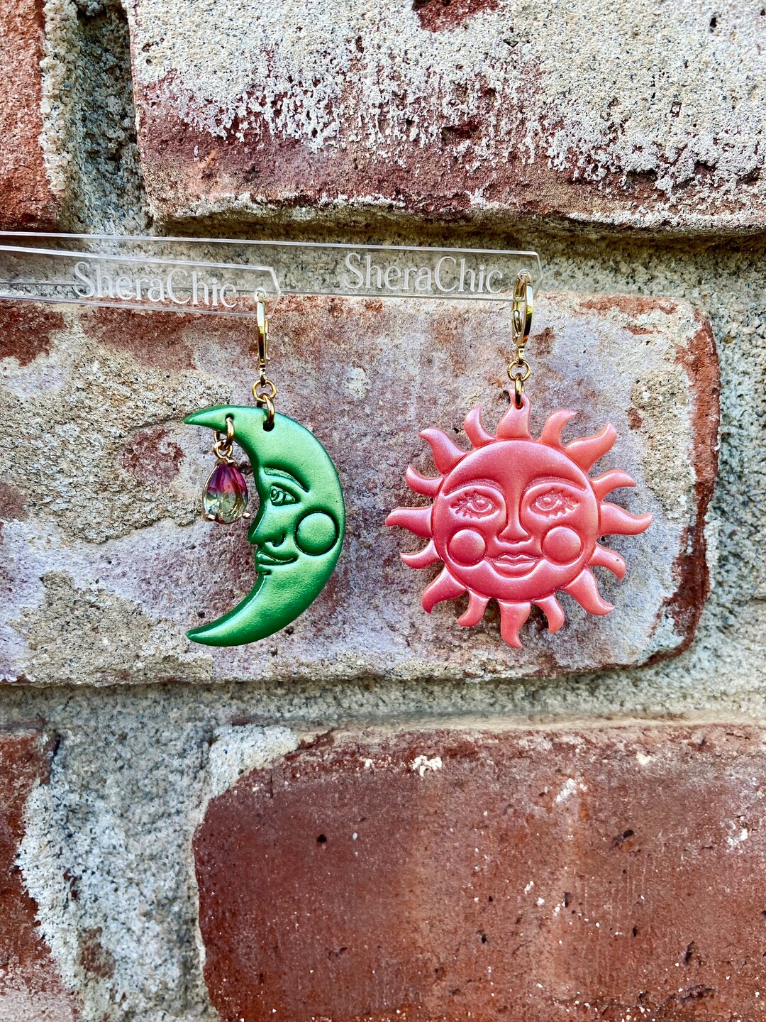 Elphaba Moon & Galinda Sun Handmade Clay Earrings - Etsy