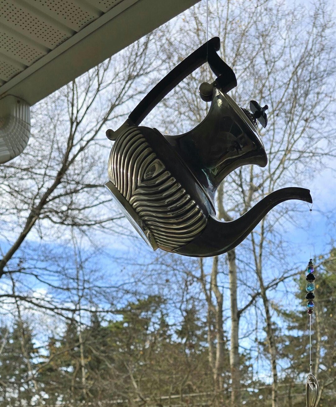 Whimsical Repurposed Antique Teapot and Silverware Windchime - Etsy