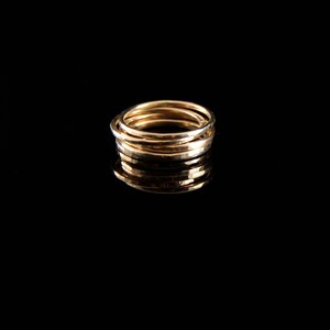 14K Gold Hammered Stacking Rings, Handmade, 14k, Made in San Diego ...
