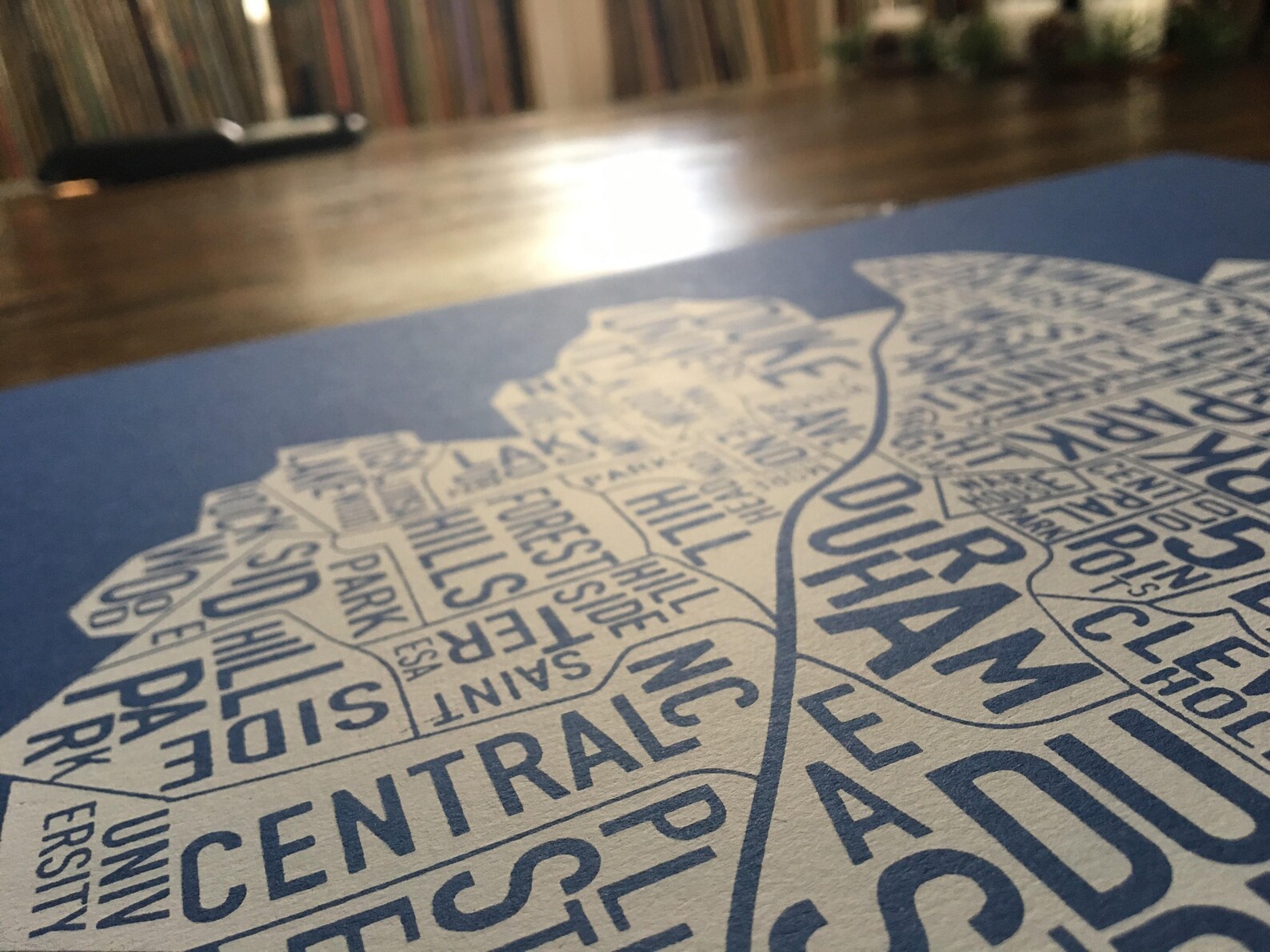 Durham North Carolina Neighborhood Screen Print Map - Etsy