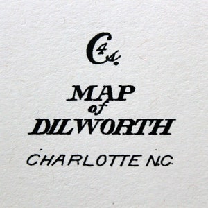 DILWORTH (charlotte) Hand Drawn Plat Map, Historic 1900-1930s Composite ...