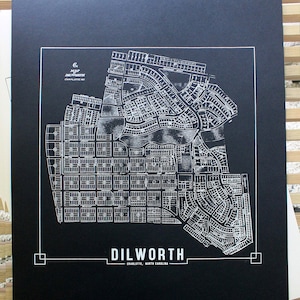 DILWORTH (charlotte) Hand Drawn Plat Map, Historic 1900-1930s Composite ...