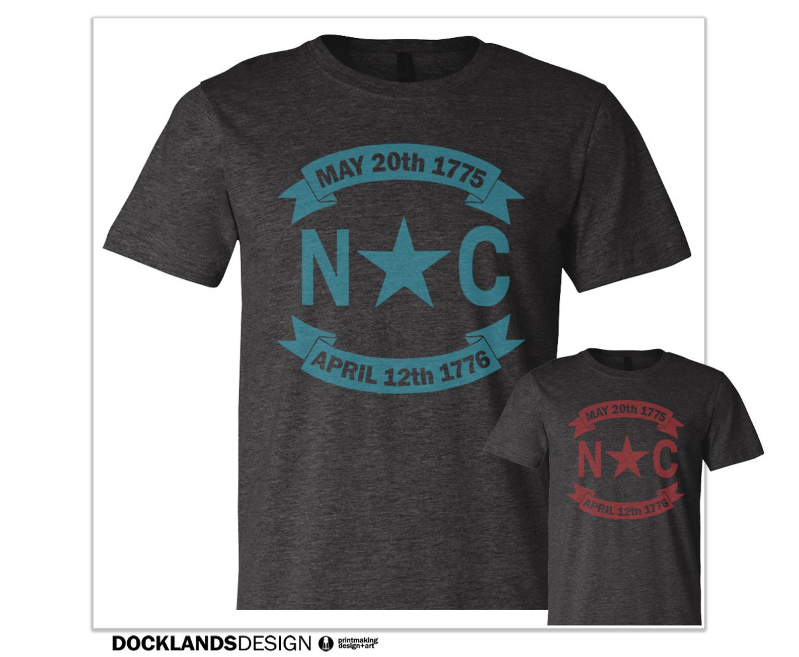 The Classic North Carolina Shirt - Flag Star Emblem & Seal - Etsy