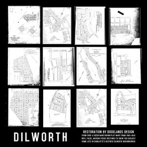 DILWORTH (charlotte) Hand Drawn Plat Map, Historic 1900-1930s Composite ...