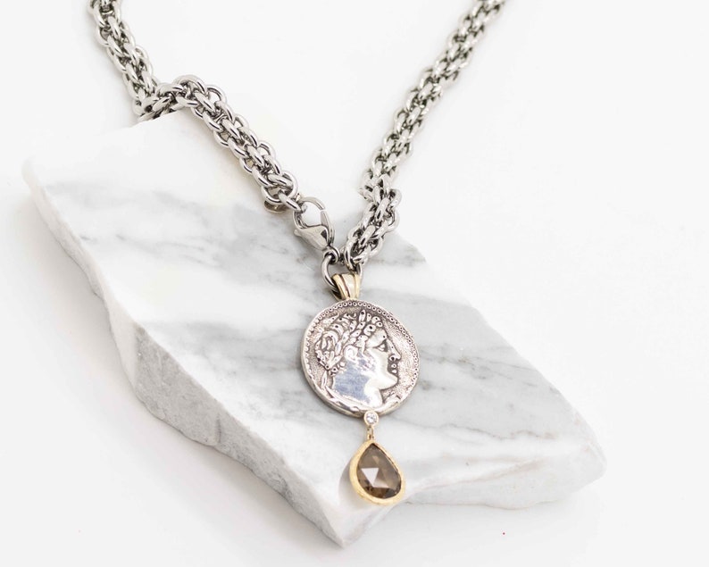 Sterling Silver Alexander Replica Coin With Stainless Chain - Etsy