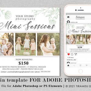 Mini Session Template, Mini Session Template Photoshop, Instagram ...
