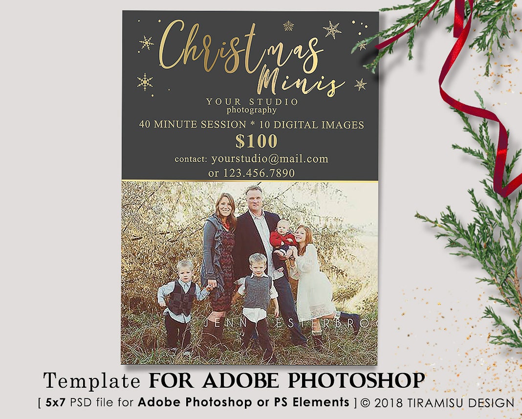 Christmas Mini Session Template Photography Marketing Board | Etsy