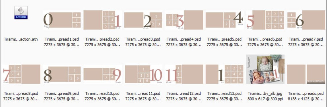 Baby Photo Album PSD Template for Photoshopnewborn DIY | Etsy