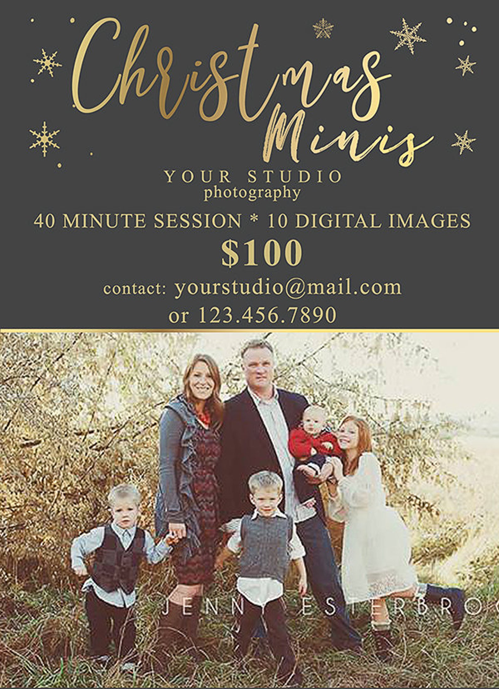 Christmas Mini Session Template Photography Marketing Board | Etsy