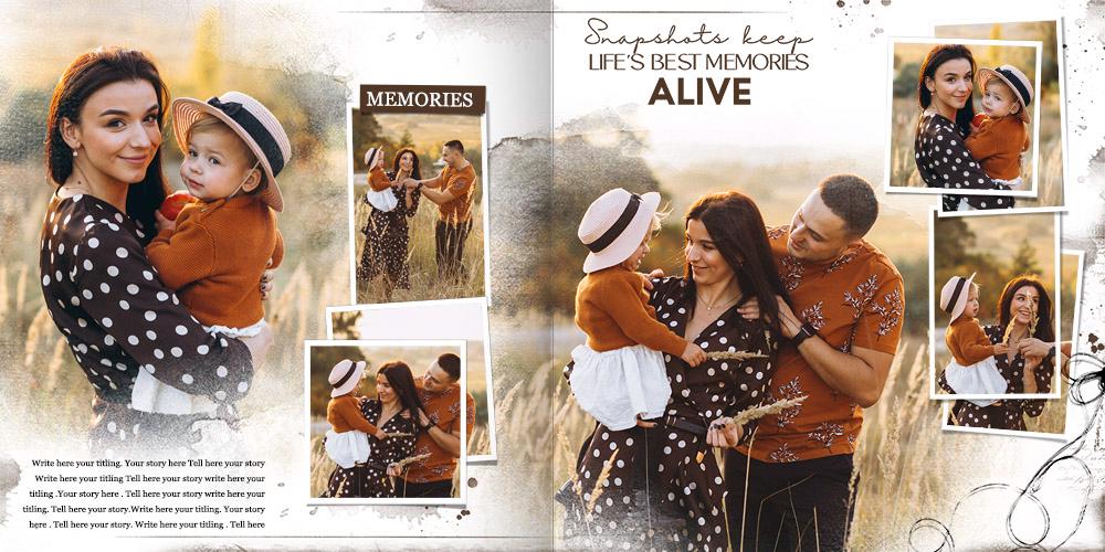 Photo Album Templates: PSD Files for Photoshop | Family, Baby, Wedding ...