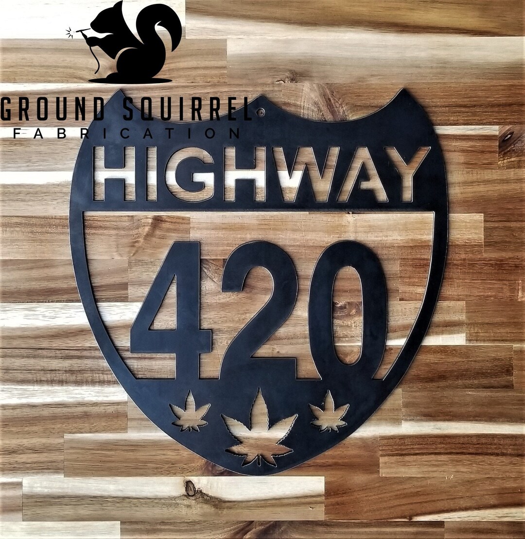 Highway 420 Sign, Metal, Wall Decor, Decoration, Weed, Smoking - Etsy
